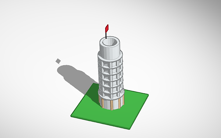 3D design Leaning Tower of Pisa - Tinkercad