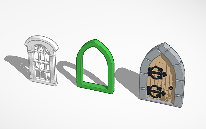 3D design Doors for TTRPG - Tinkercad