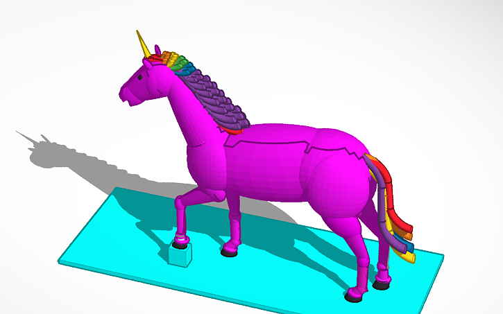 3D design Unicorn - Tinkercad