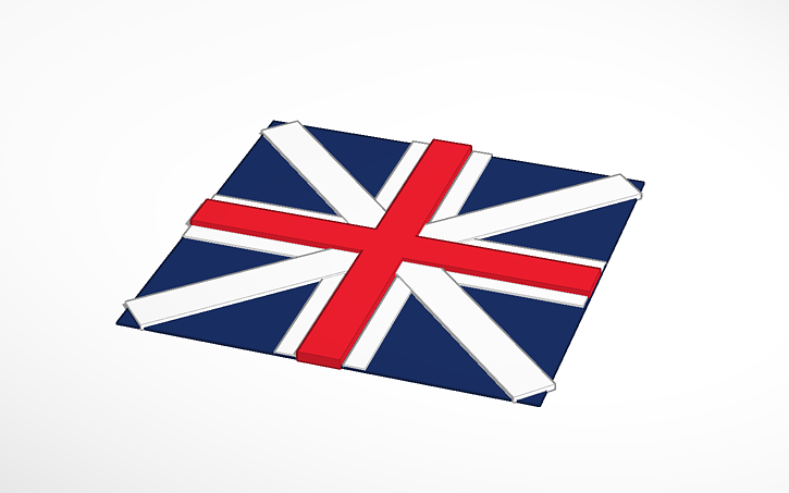 3D design Britains fLag! - Tinkercad