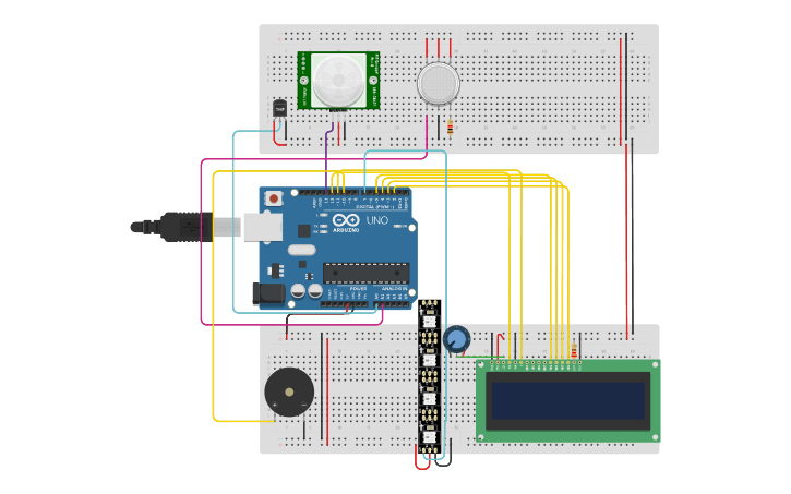 Circuit design Alarm_bot MK2 - Tinkercad