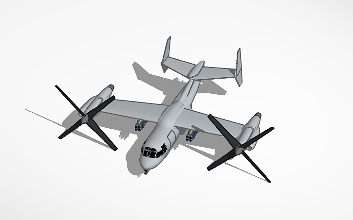 3D design Tiltrotor VTOL - Tinkercad