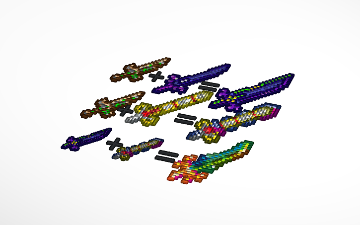 3D design How to Make TerraBlade Terraria - Tinkercad