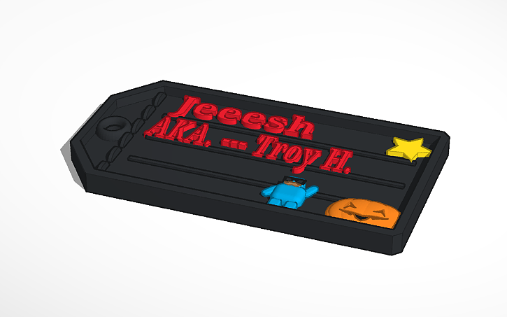 3D design Tag - Tinkercad