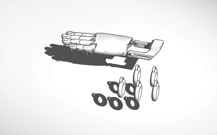 3D design Bionic Hand for Excersize - Tinkercad