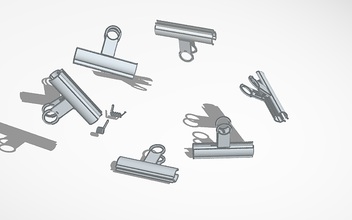 3D design butterfly paper clips - Tinkercad