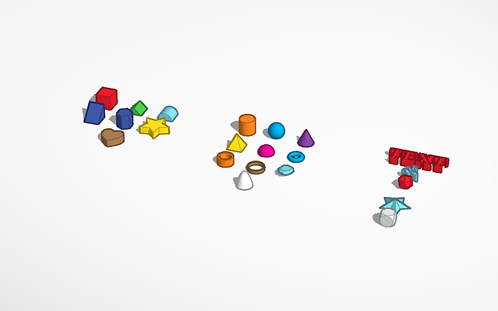 3D design These shapes were designed using Extrude and Revolve. - Tinkercad