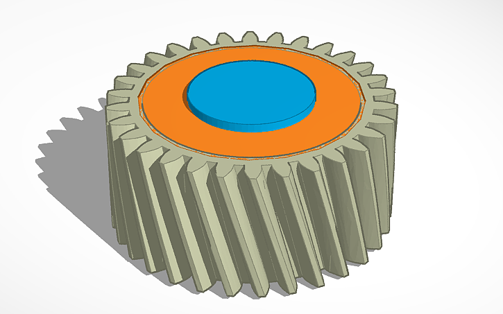 3D design 30 tooth gear - Tinkercad