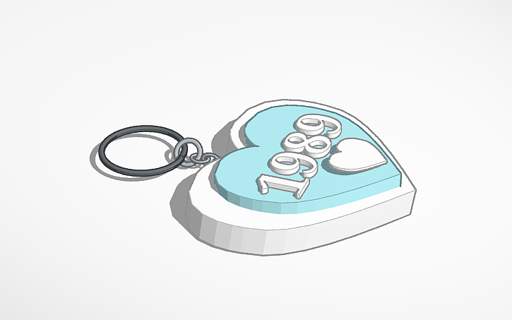 3D design taylor swift 1989 key chain - Tinkercad