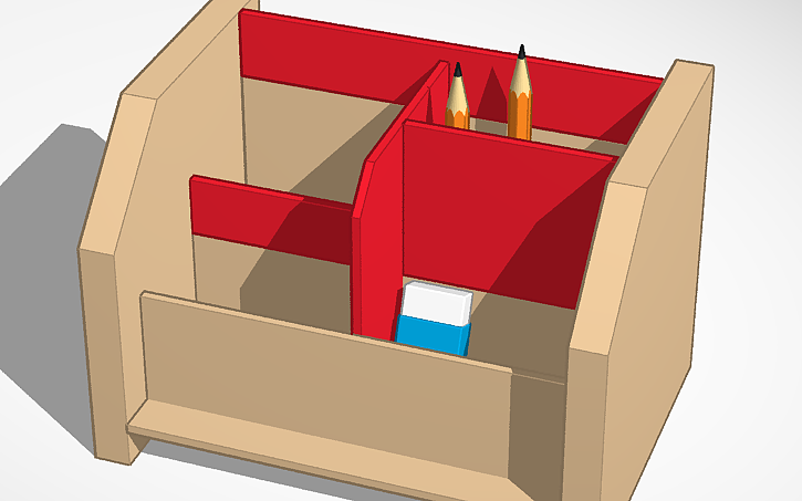 3D design OOTB Desk Organiser - Tinkercad