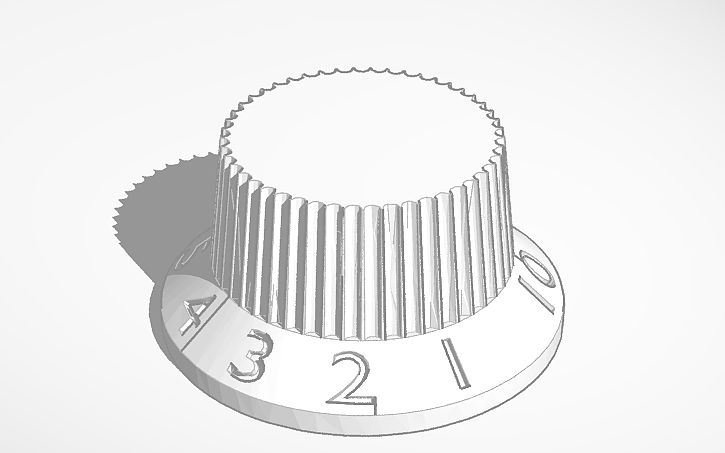 3D design Stratocaster Knob Lefty - Tinkercad