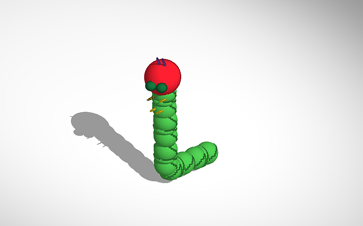 3D design The Very Hungry Caterpillar - Tinkercad