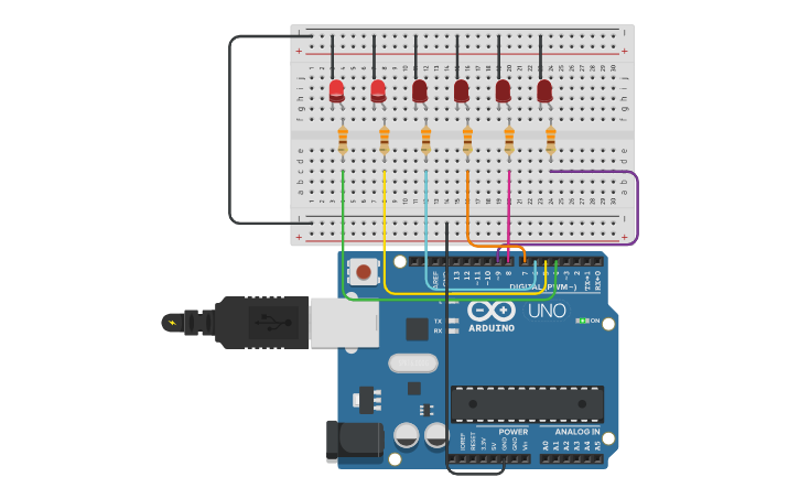 Circuit design Práctica 1/3 Tarea 4 - Tinkercad