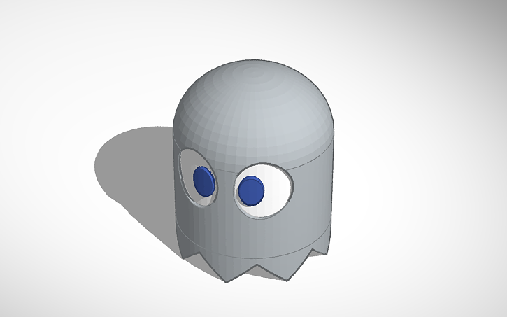 3d Design Customizable Pacman Ghost Tinkercad