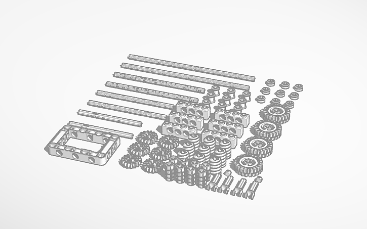 3D design lego technic peices - Tinkercad