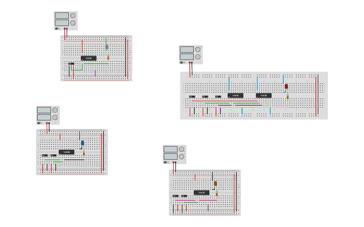 Circuit design LOGIC GATES - Tinkercad