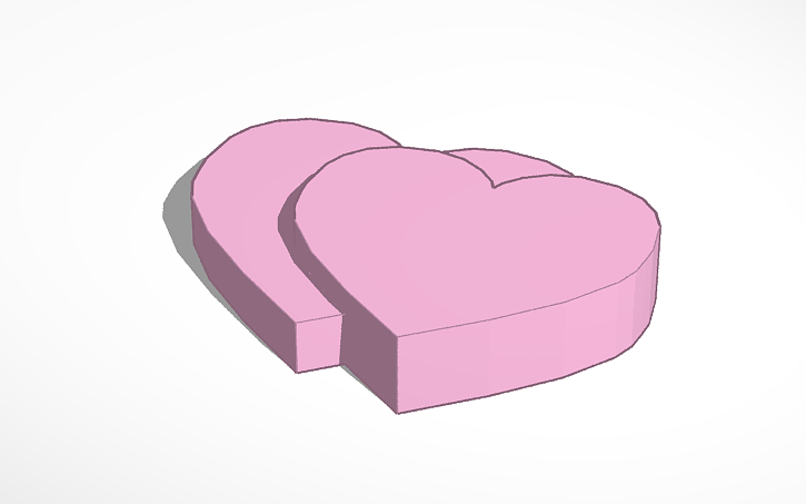 3D design Love Hearts - Tinkercad