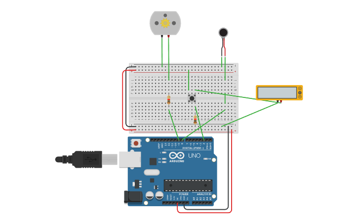 Circuit design Intro to Actuators - Tinkercad