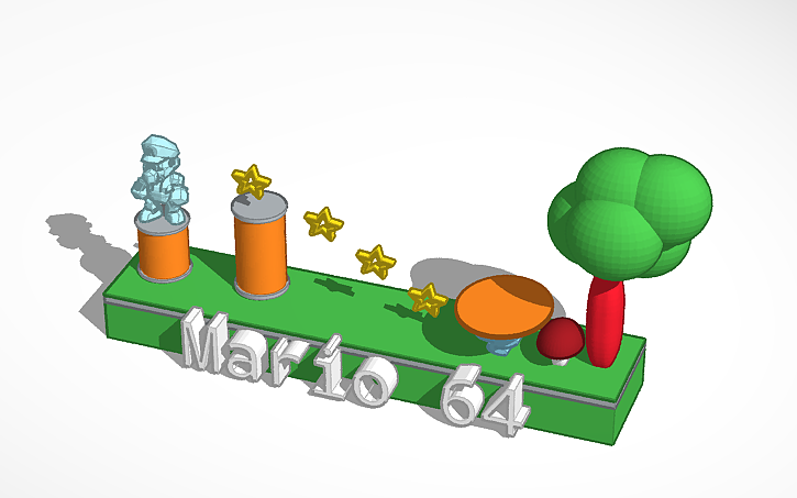 3D design Mario 64 - Tinkercad