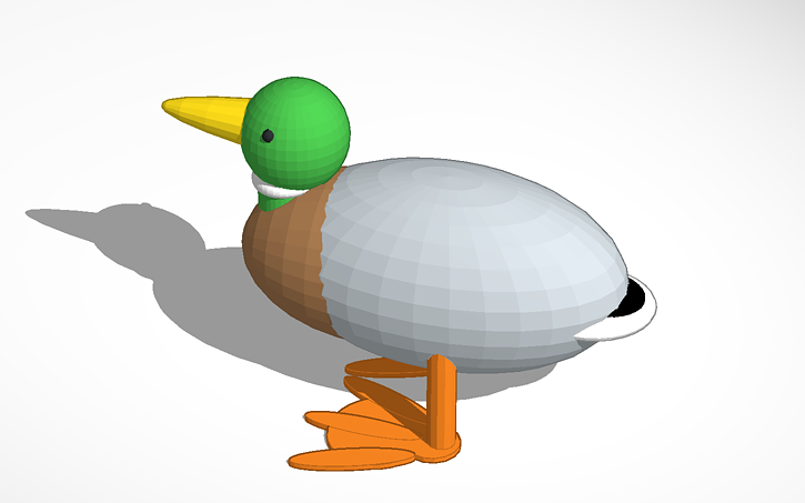 3D design Drake Mallard Duck - Tinkercad