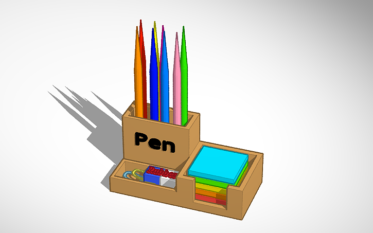3D design Pen holder - Tinkercad