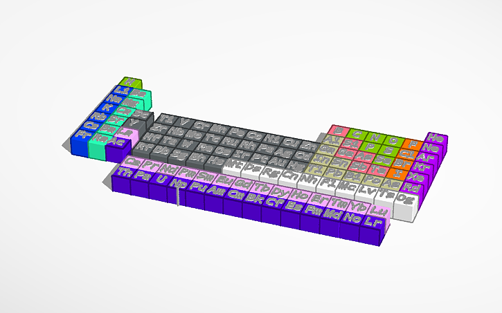 3D design Periodic Table - Tinkercad