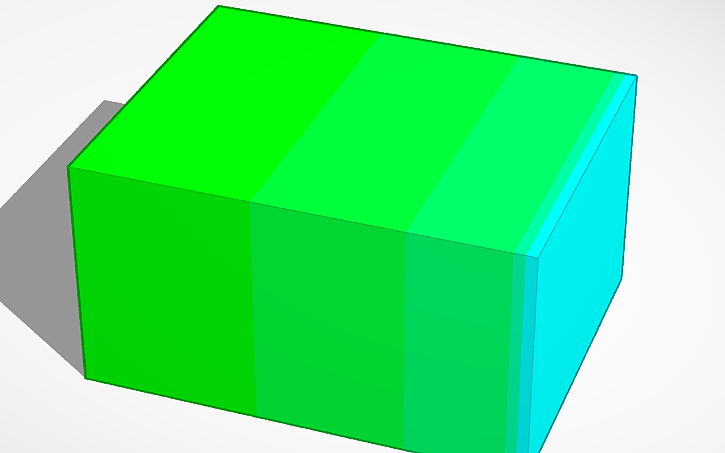 3D design Green to blue gradient - Tinkercad
