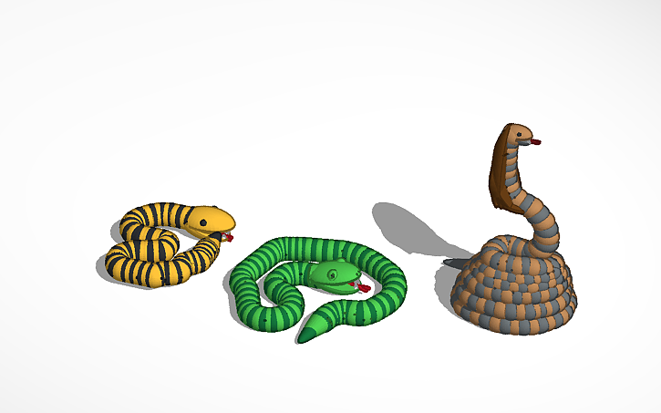 3D design Snakes - Tinkercad