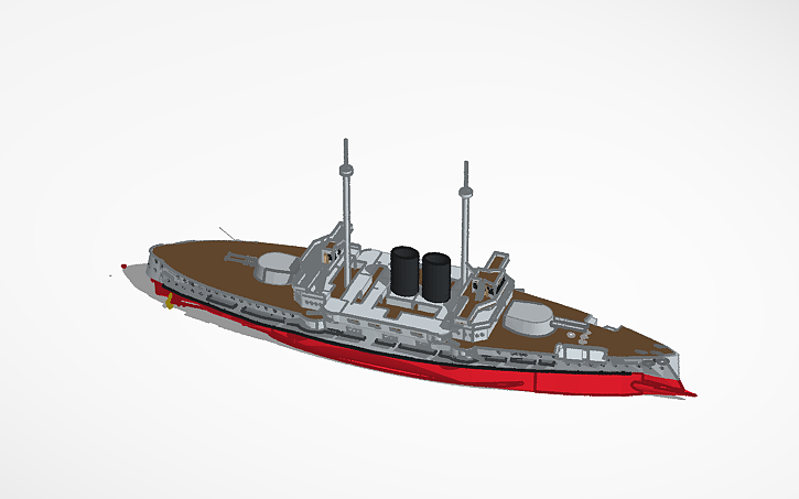 3D design USS Oregon - Tinkercad