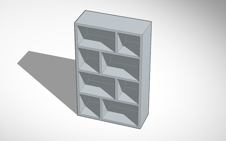 3D design Bookshelf - Tinkercad