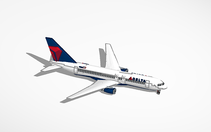 3D design Delta 767-200 - Tinkercad