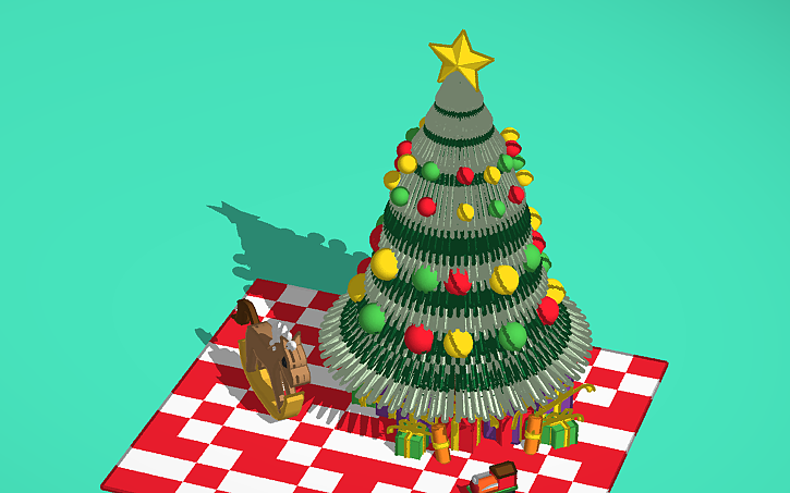 3D design Merry christmas - Tinkercad