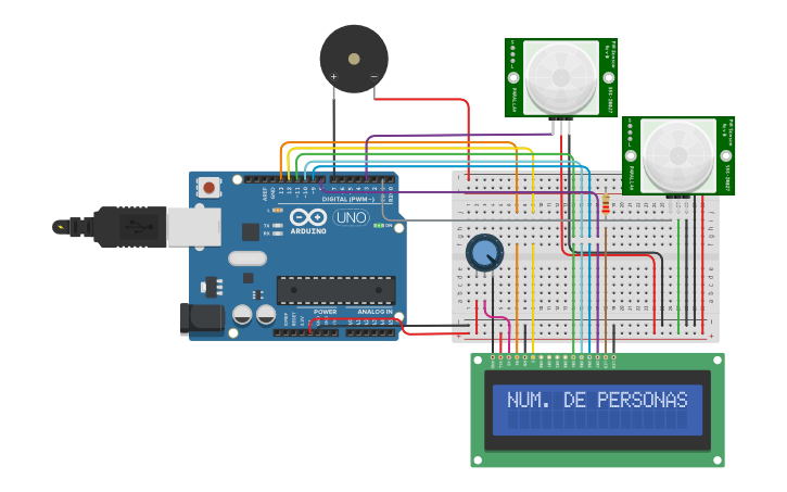 Circuit Design Contador De Aforo Tinkercad