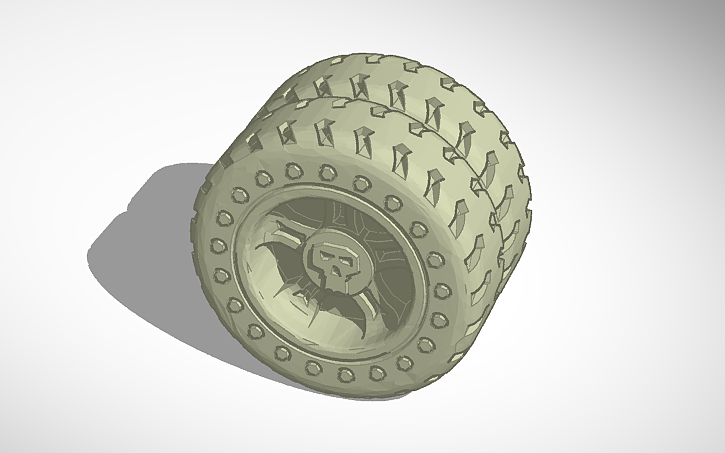 3D design Ork Warwagon wheel - Tinkercad