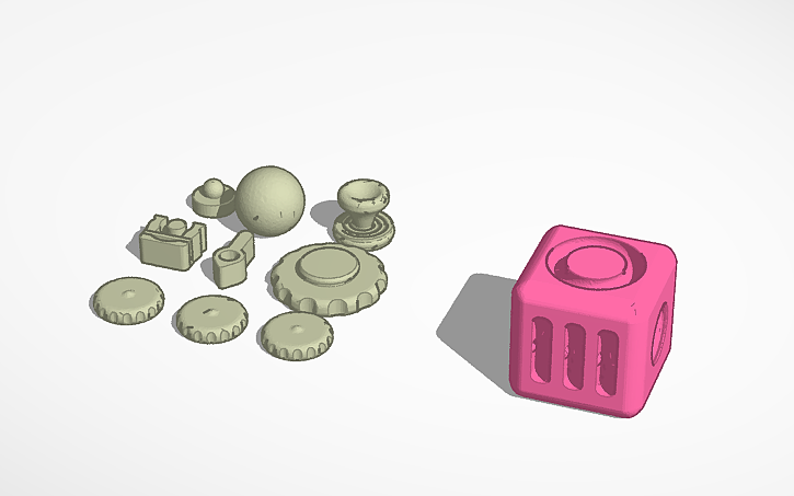 3D design fidget cube - Tinkercad