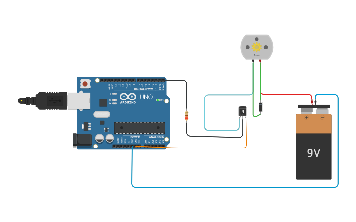 Circuit design DC Motor Speed Control - Tinkercad