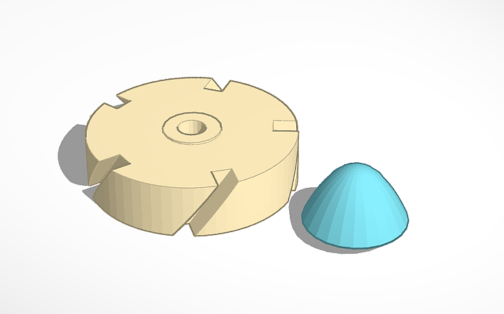 3D design windmill hub - Tinkercad