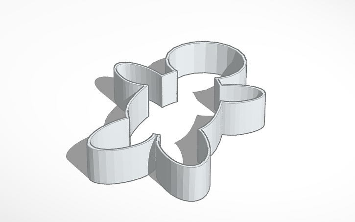 3D design Gingerbread Man Cookie Cutter - Tinkercad