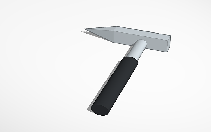 3D design Rock Hammer - Tinkercad