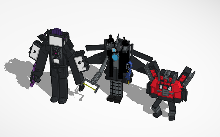3D design Titan camera man - Tinkercad