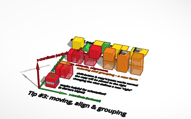3d Design Tip 3 Move Align Group Tinkercad