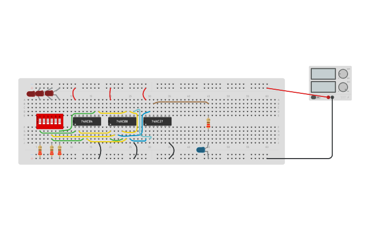 Circuit design Circuito Combinacional 1 - Tinkercad