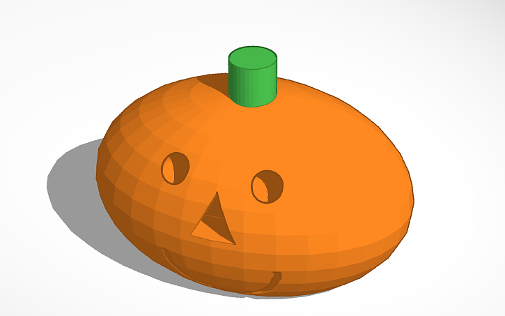 3D design pumpkin - Tinkercad