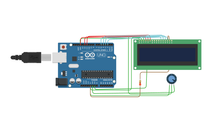 Circuit design Digital Clock using Arduino Uno - Tinkercad
