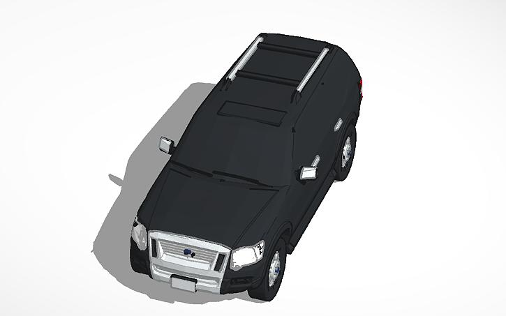 3D design 2006 Ford Explorer Police (drag project car - Tinkercad