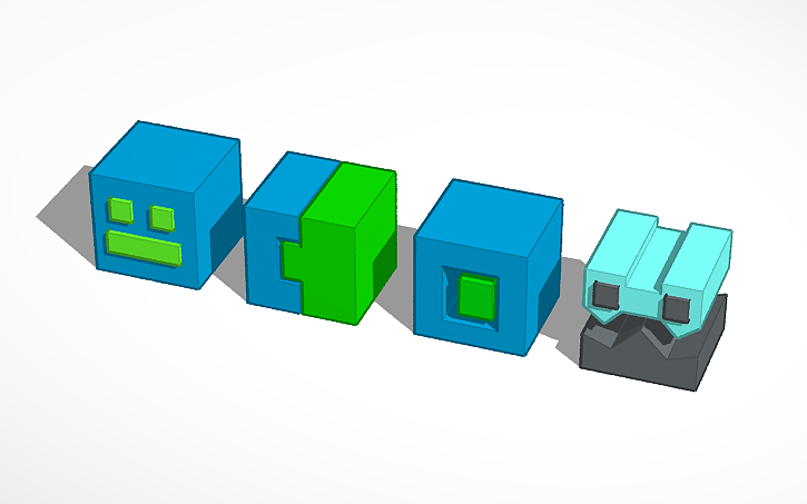 3D design Geometry Dash - Tinkercad