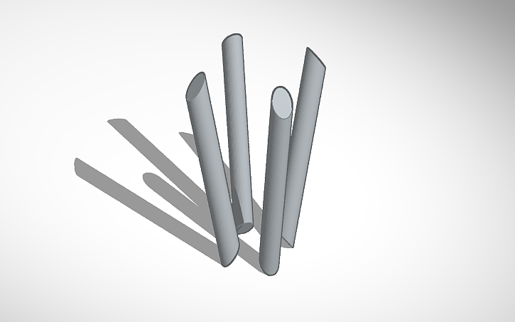 3D design Trophy Rods - Tinkercad