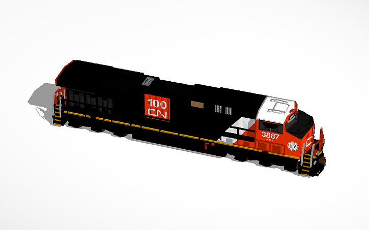 3D design Canadian National ES44AC 3887 (READ DESC.) - Tinkercad