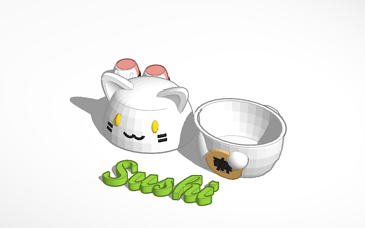 3D design cat - Tinkercad