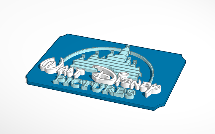 3D design Walt Disney logo - Tinkercad